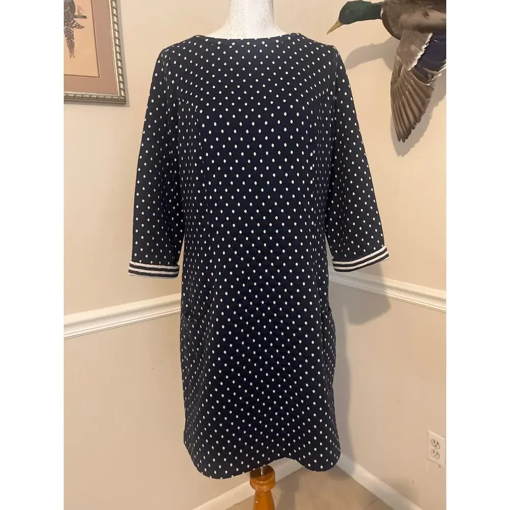 Boden | Dresses | Boden Jersey Circle Shift Dress W Polka Dot Pattern ...